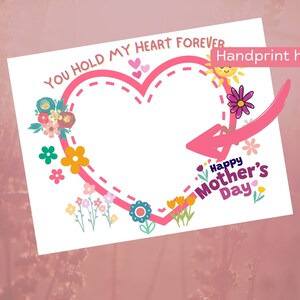 Mothers Day Handprint, 1st Mothers Day Gift, Handprint Craft for Mom ...