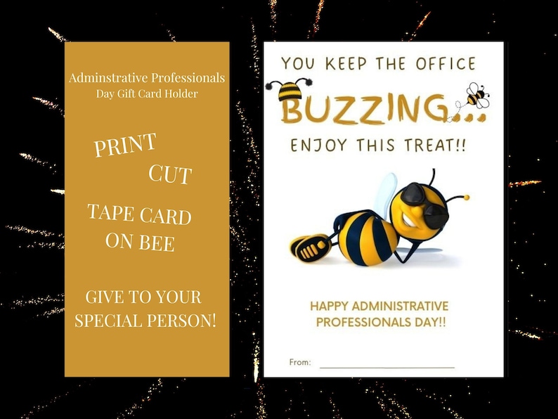 Administrative Professionals Day Gift Card Holder, Secretaries Day ...