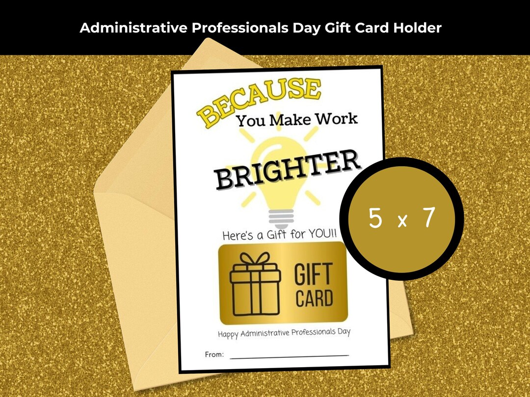 Administrative Professionals Day Gift Card Holder, Secretaries Day Gift ...