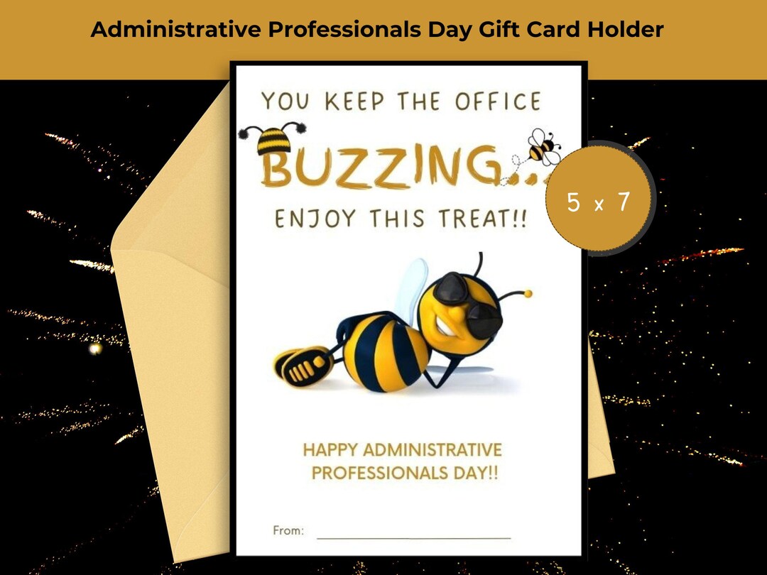Administrative Professionals Day Gift Card Holder, Secretaries Day ...