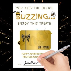Administrative Professionals Day Gift Card Holder, Secretaries Day ...
