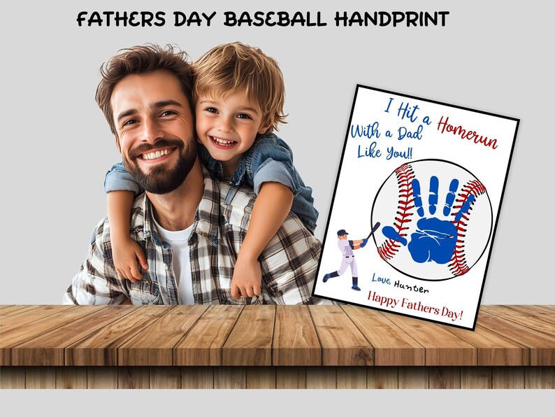 Fathers Day Baseball Handprint, Baseball Handprint Craft, Baseball Dad ...
