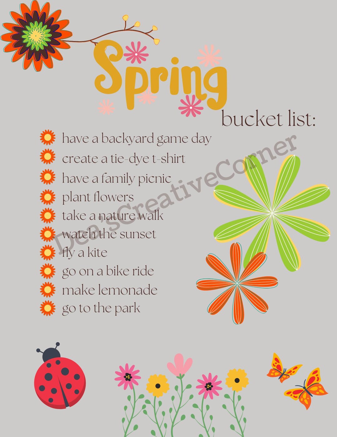 Spring Break Bucket List Things to Do on Spring Break for Kids ...