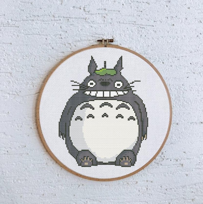 Totoro Cross Stitch Pattern: Studio Ghibli Kawaii Design (digital PDF ...
