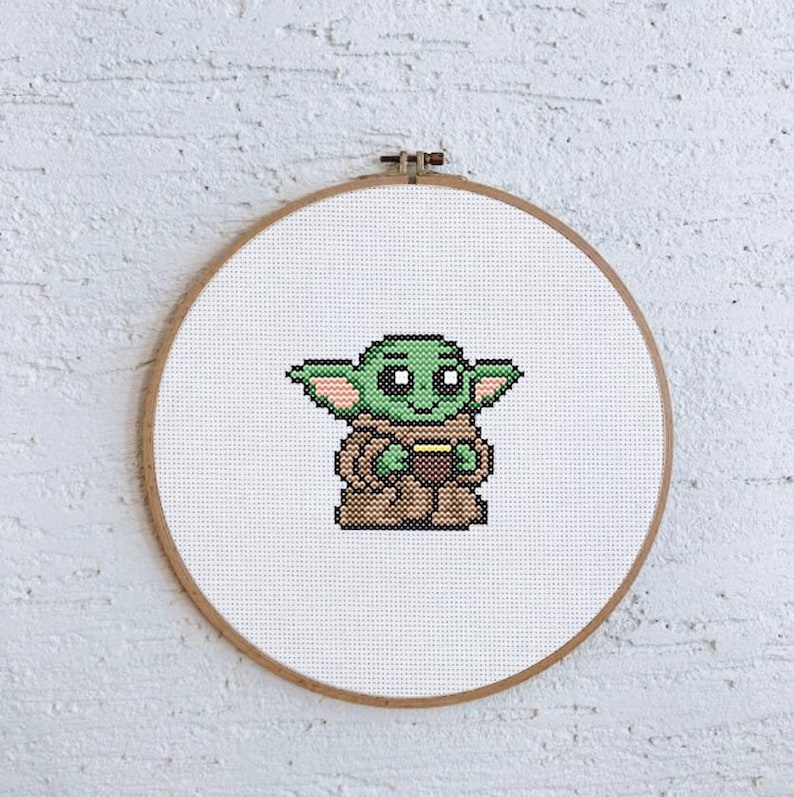 Baby Yoda Cross Stitch Pattern Perfect Star Wars Fan Gift Printable ...
