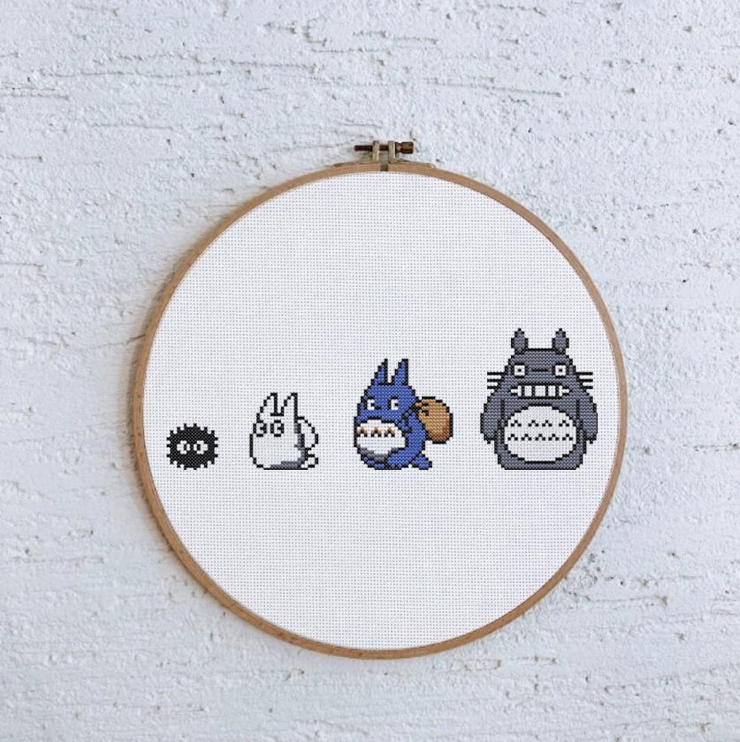 Totoro Cross Stitch Pattern: Studio Ghibli Anime (digital PDF Beginner ...