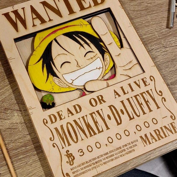 Monkey D Luffy Wanted Poster - Etsy