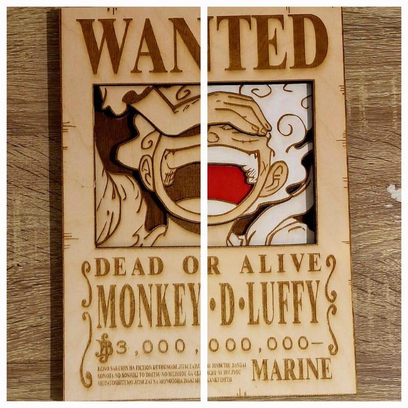 Luffys Wanted Poster - Etsy
