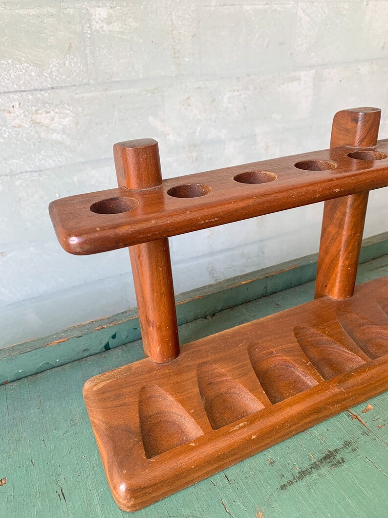 Vintage Wooden Pipe Display Rack Pipe Collection Display - Etsy