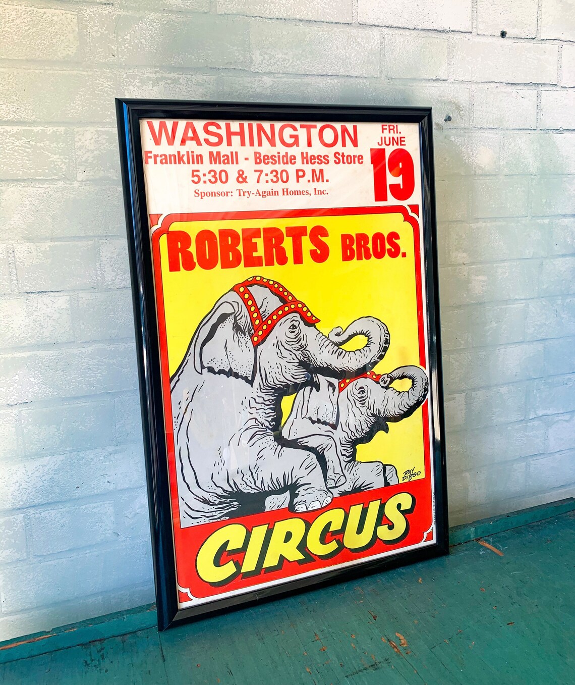 Vintage Roberts Bros. Circus Poster Circus Elephants Poster - Etsy