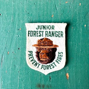 Vintage Smokey the Bear Fire Prevention Patch Junior Forest Ranger ...