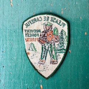 Vintage Smokey the Bear Fire Prevention Patch Junior Forest Ranger ...