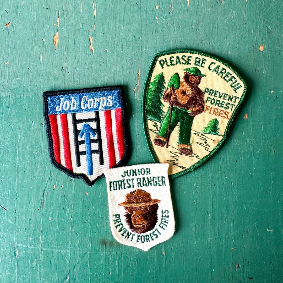 Vintage Smokey the Bear Fire Prevention Patch Junior Forest Ranger ...