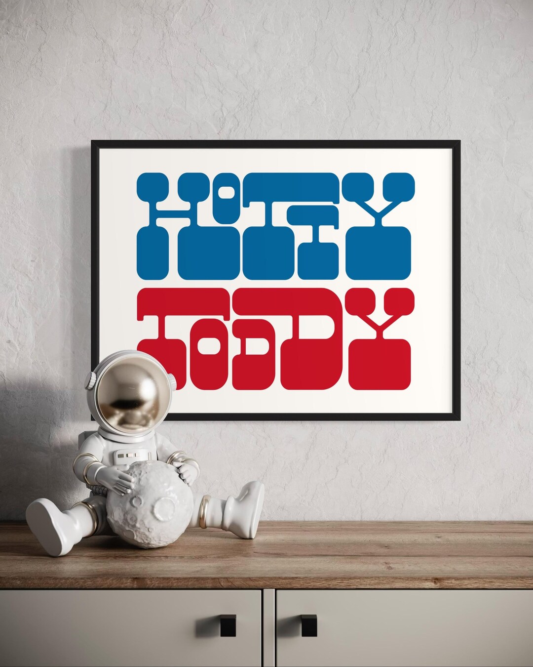 Hotty Toddy Collegiate Poster - Bold Typography Digital Print - Dorm ...