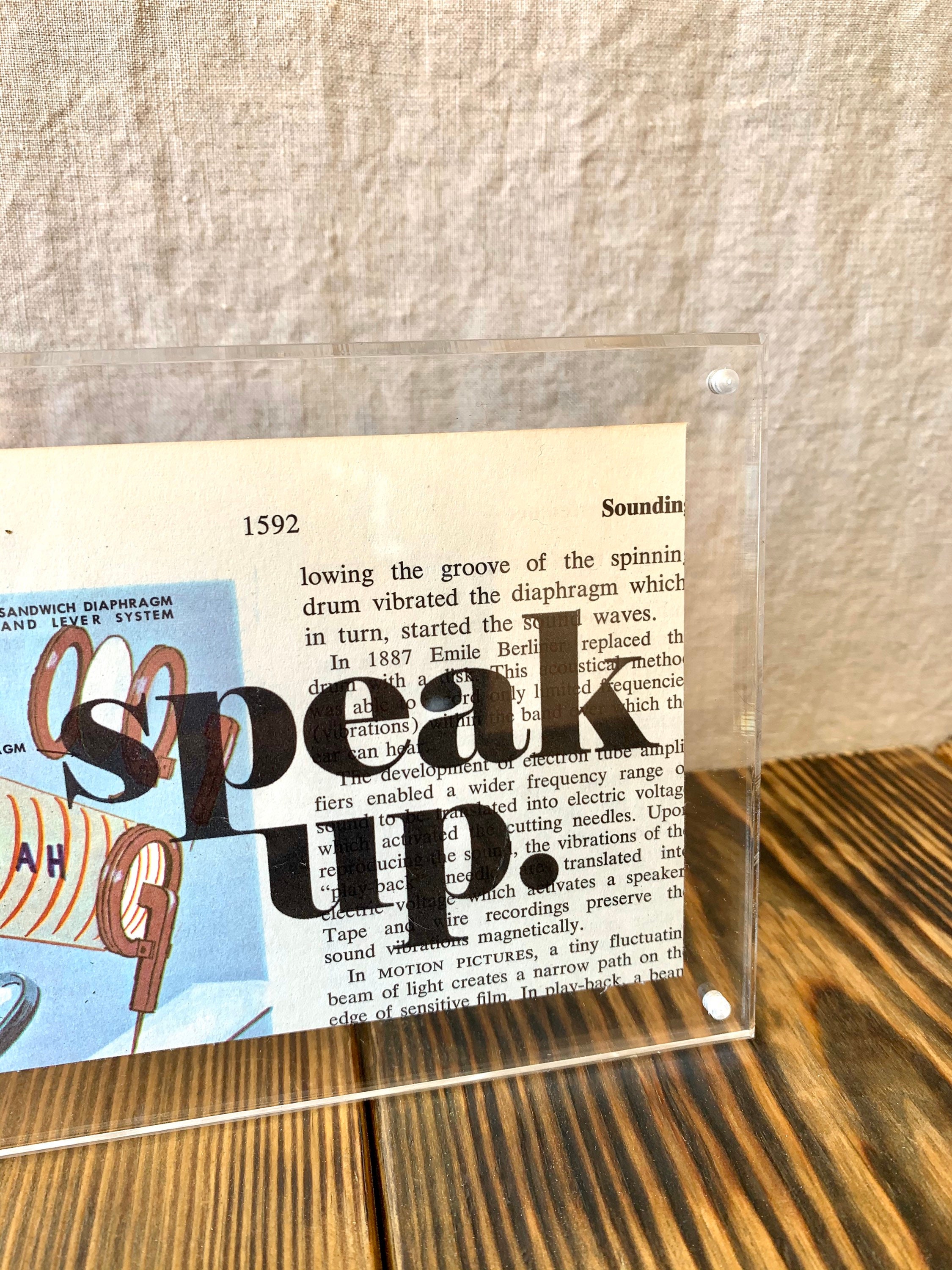 Framed Quote Printed on Vintage Book Page Vintage Book Art | Etsy