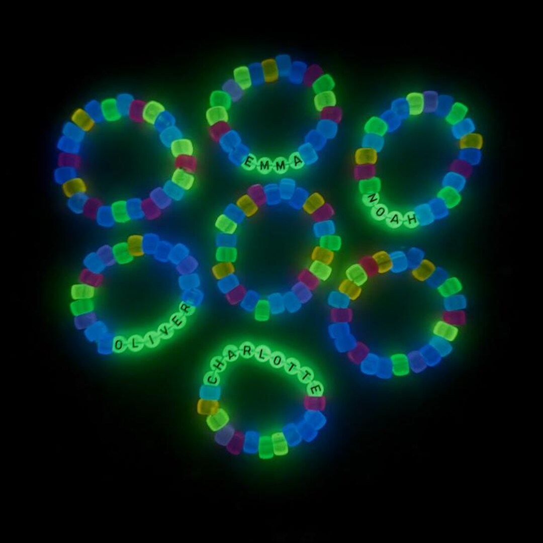 Glow in the Dark, Neon, Personalized Bracelet, Party Favor, Class ...