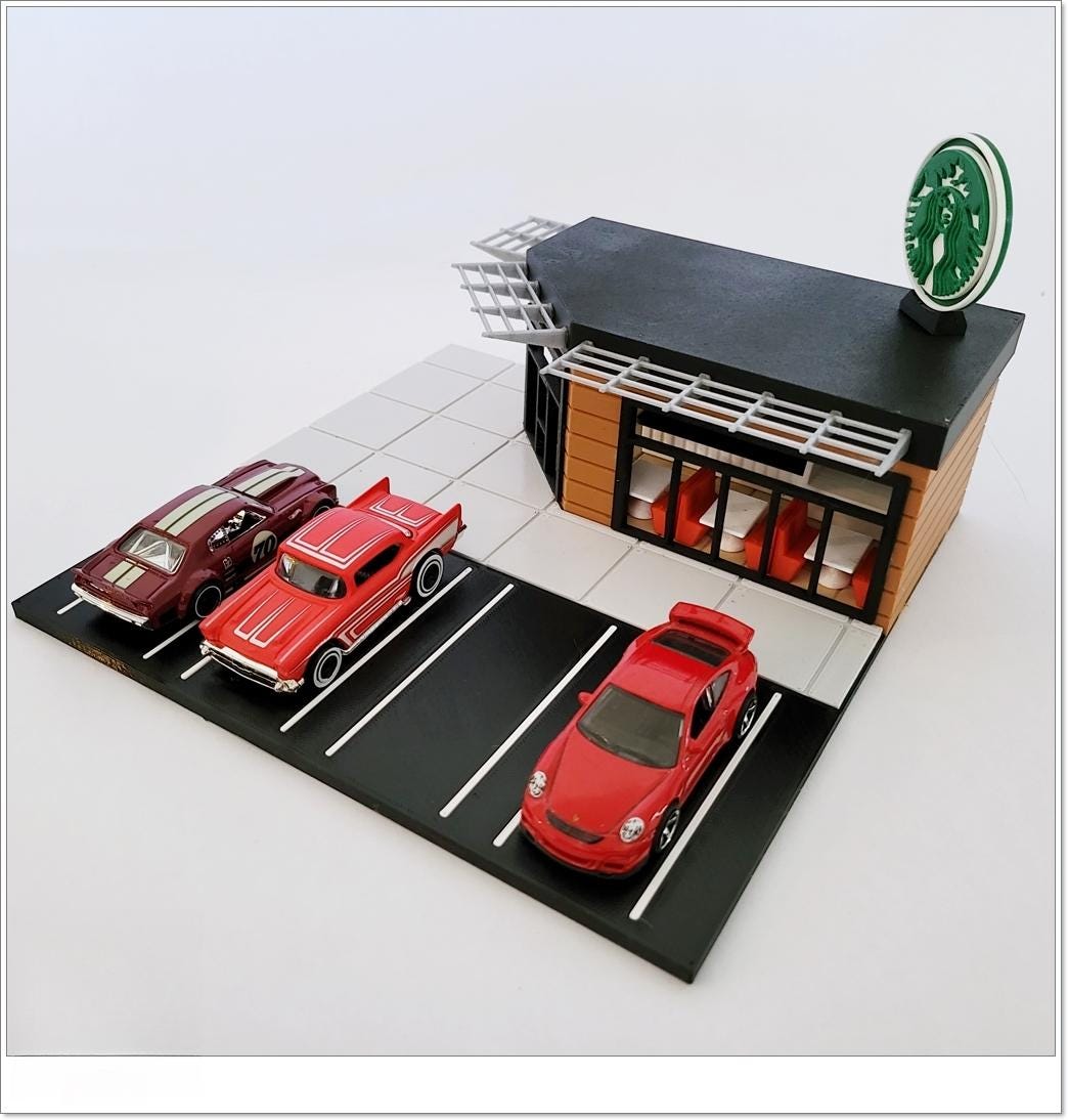 The Starbucks 1:64 Die Cast Diorama Hotwheels Compatible - Etsy