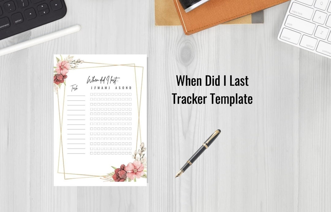 When Did I Last Tracker Template - Etsy