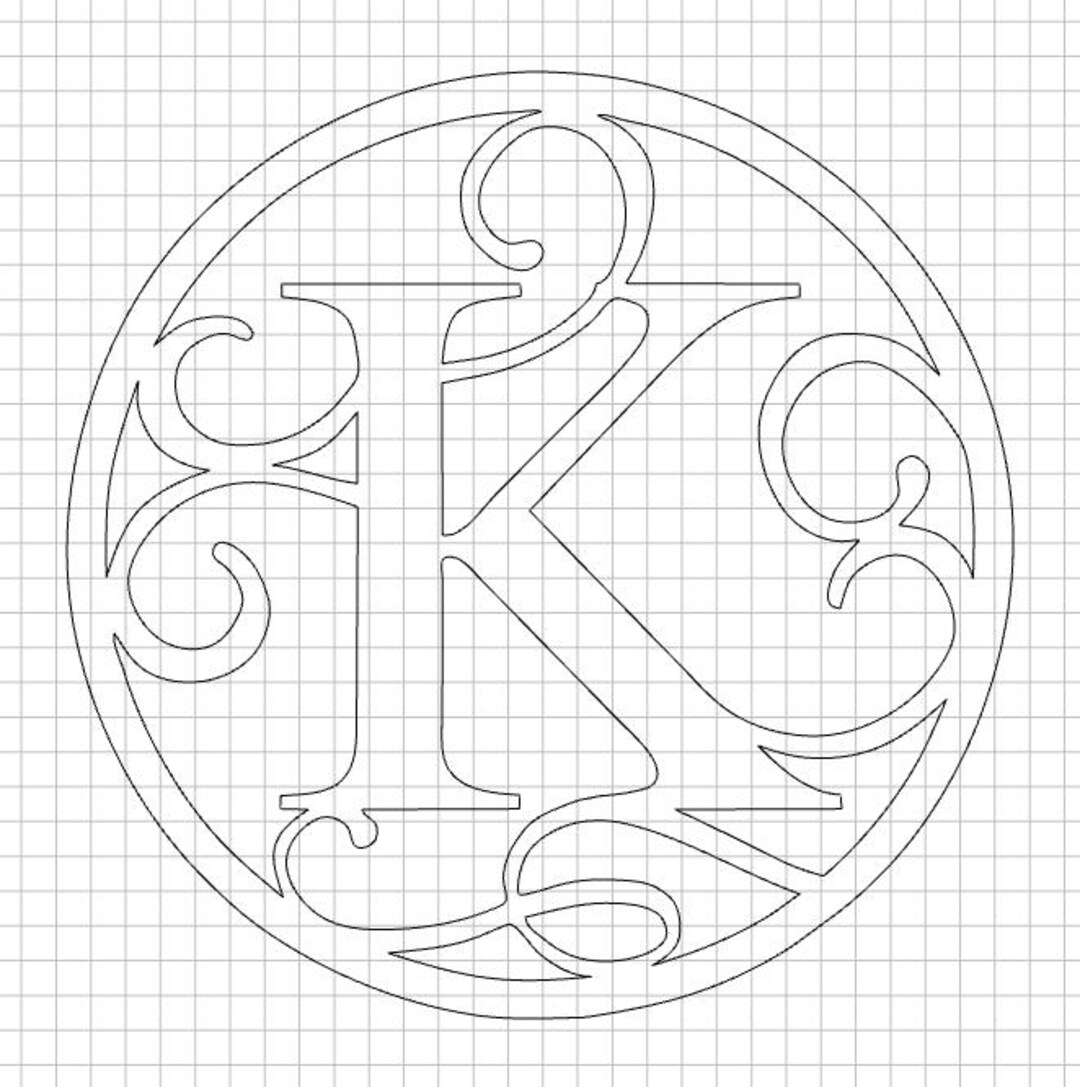 Letter K for CNC - .c2d (carbide Create), Svg, Png - Etsy