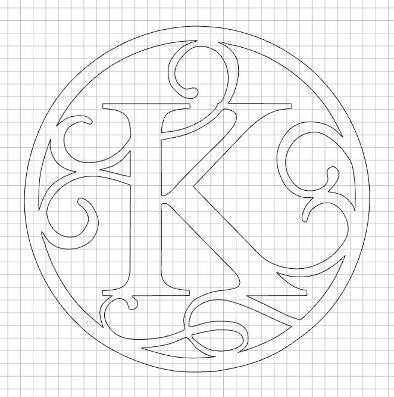 Letter K for CNC - .c2d (carbide Create), Svg, Png - Etsy