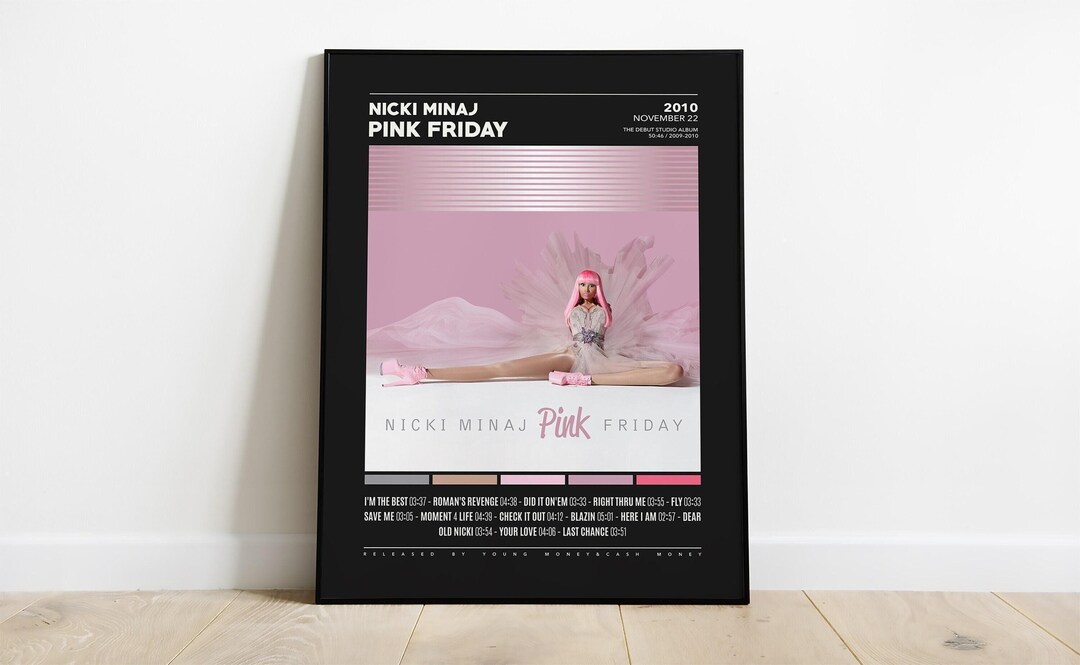 Nicki Minaj Posters / Pink Friday Poster, Tracklist Album Cover Poster ...
