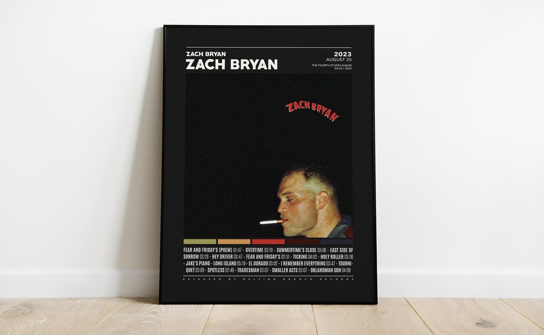 Zach Bryan Posters / Zach Bryanh Poster, Album Cover Poster HM Dark - Etsy