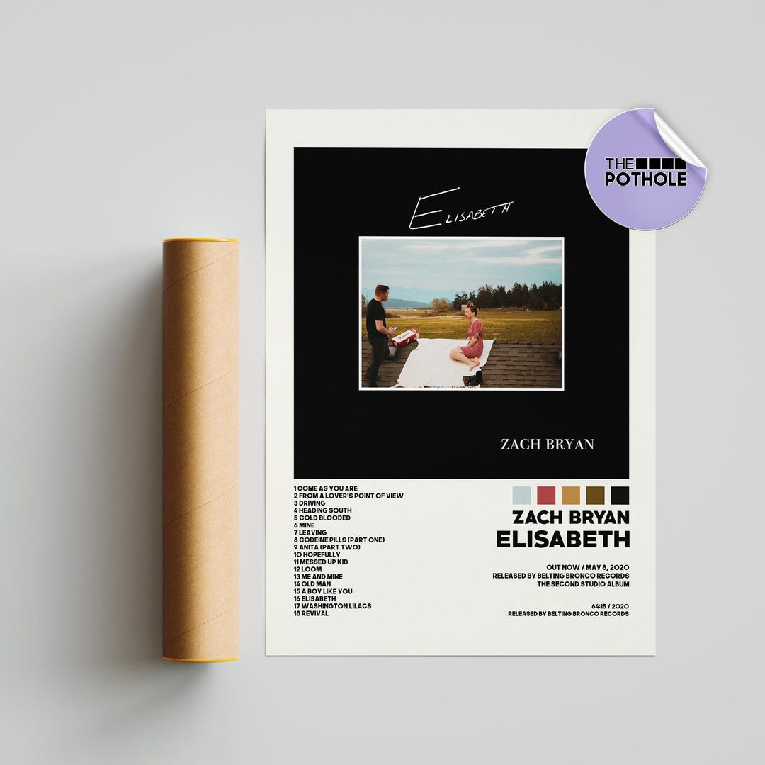 Zach Bryan Posters / Elisabeth Poster, Album Cover Poster - Etsy