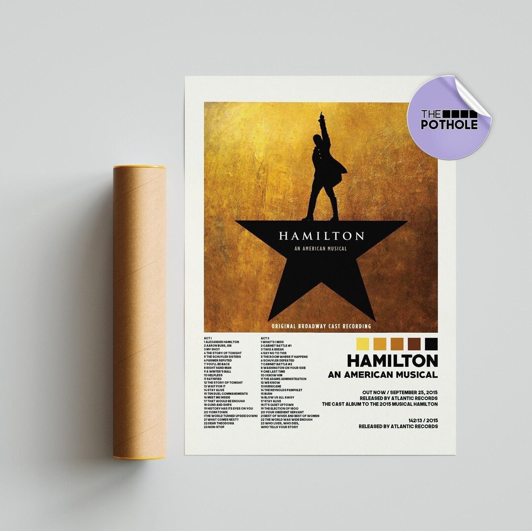 Hamilton an American Musical Poster / Album Cover Poster, Print Wall ...
