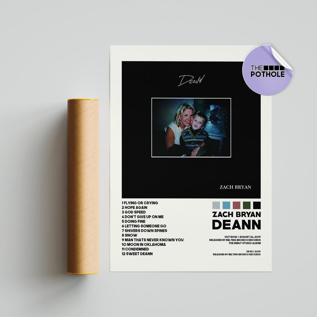 Zach Bryan Posters / Deann Poster, Album Cover Poster - Etsy