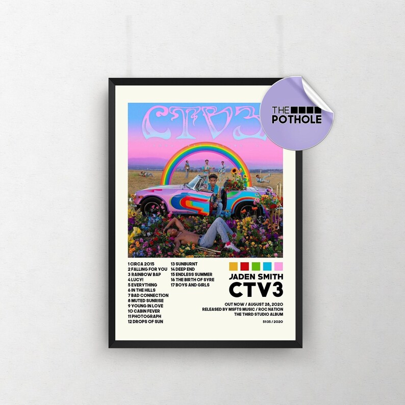 Jaden Smith Posters / CTV3 : Cool Tape Vol. 3 / Album Cover Poster Photo Poster Print Wall Art ...