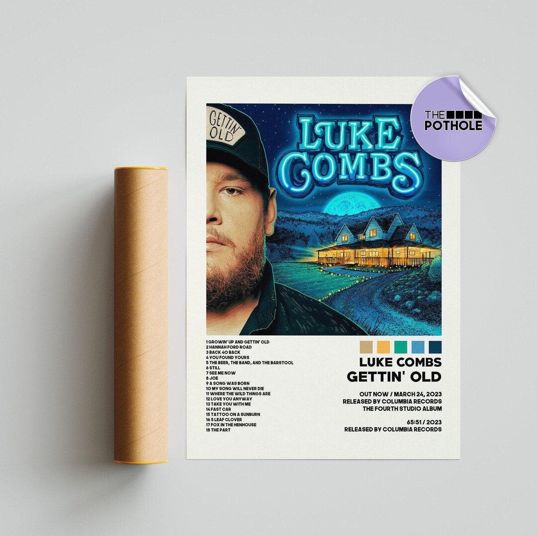 Luke Combs Poster / Gettin’ Old Poster / Album Cover Poster / Print Wall Art / Custom Poster ...