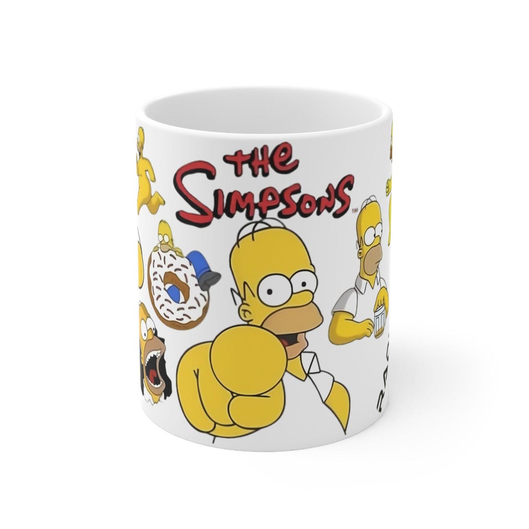 The Simpsons Character Collage Mug | Ceramic Coffee Cup 11oz 15oz - Etsy