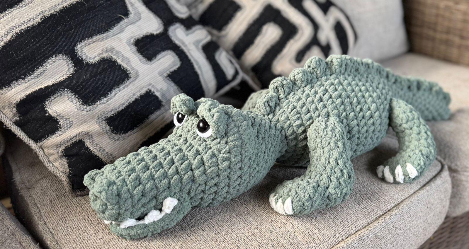 Crocodile Crochet Pattern, Crochet Pattern Crocodile for Kids, Plush ...