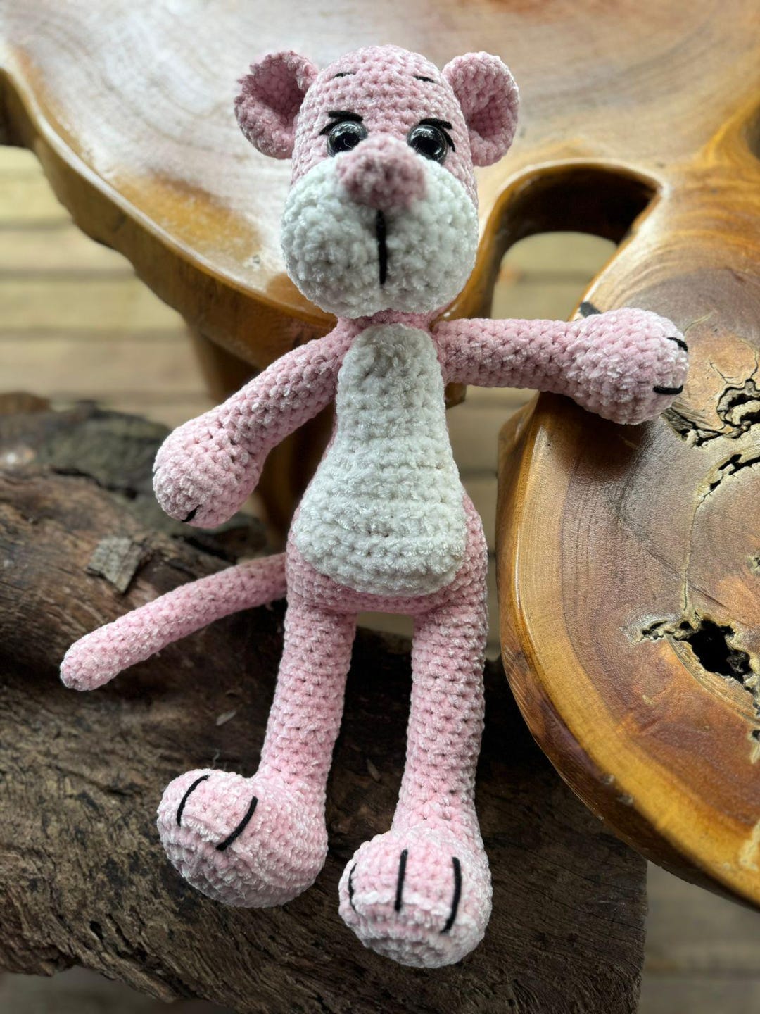 Pink Panther Crochet Pattern, 20-inch Tall Pink Panther Plushie Crochet ...