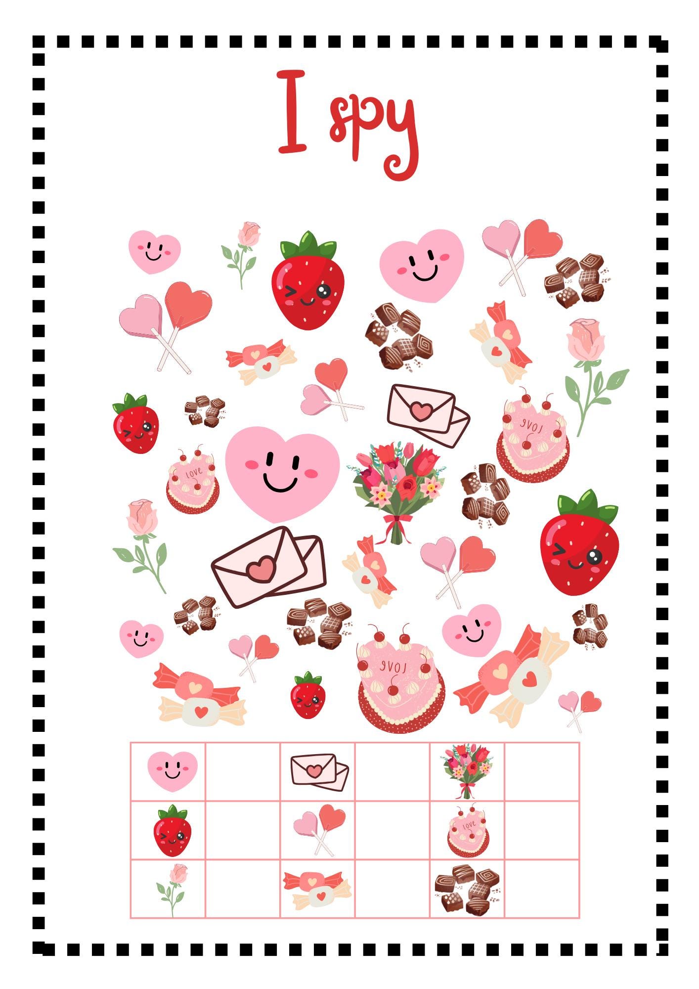 I Spy Valentine's Day Activity, Spy Bundle, Kids' Valentine's Activity ...