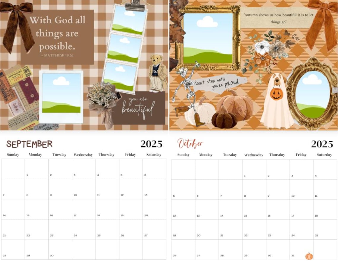2025 Custom Canva Calendar Template, Digital Download - Etsy
