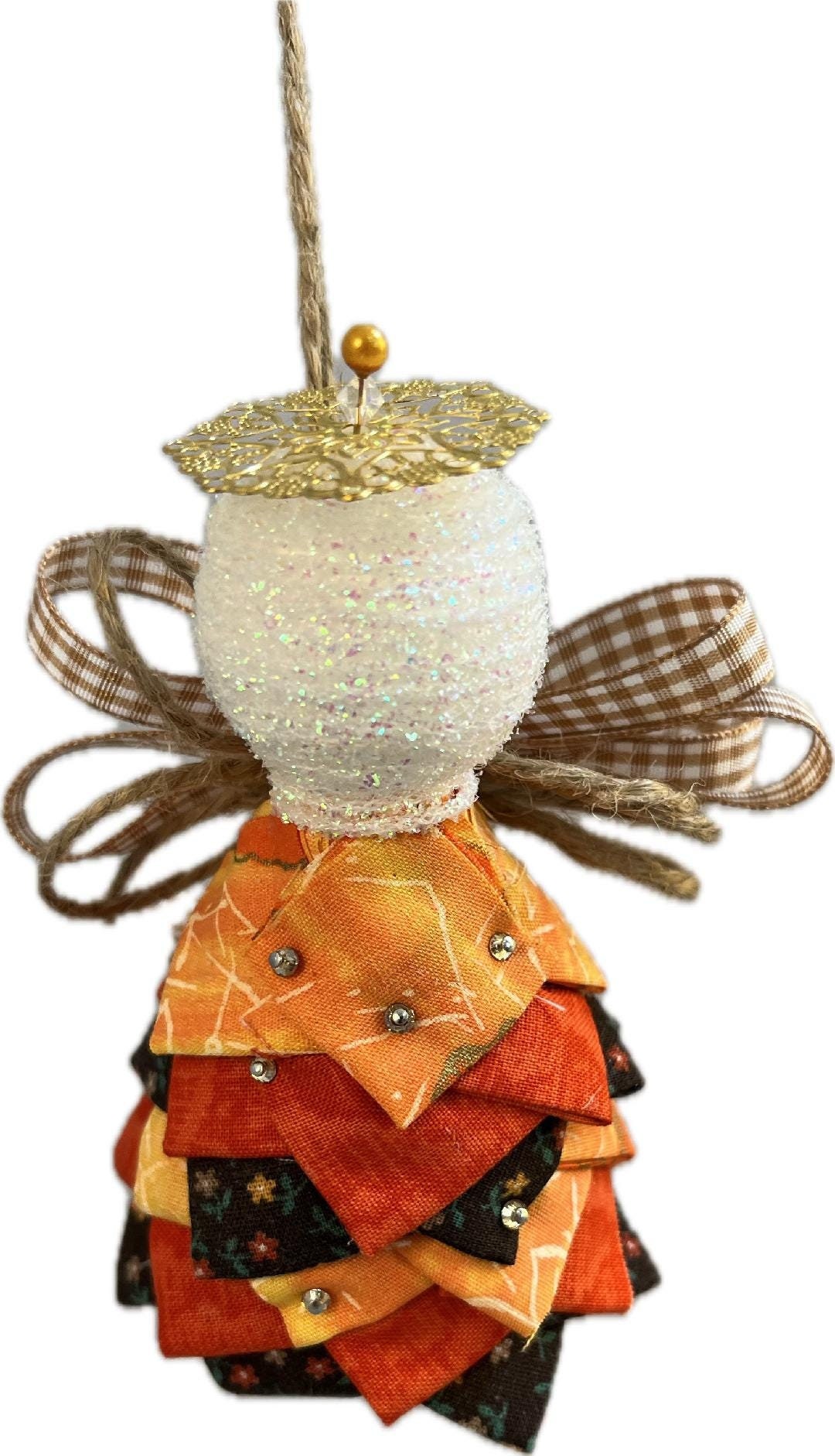 Folded Fabric Angel Ornament: phoebe Fall Theme - Etsy