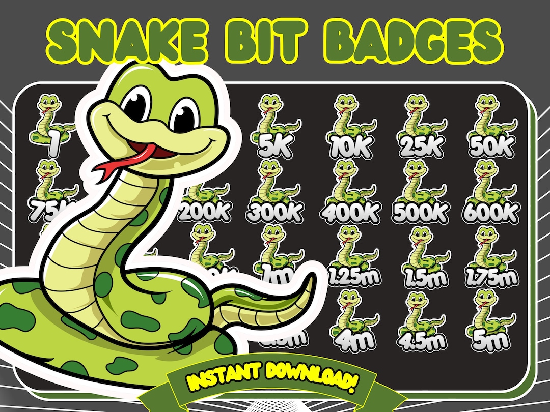 Snake Bit Badges Twitch Snake Bit Badges Snake Emotes Snake Bits Badges ...