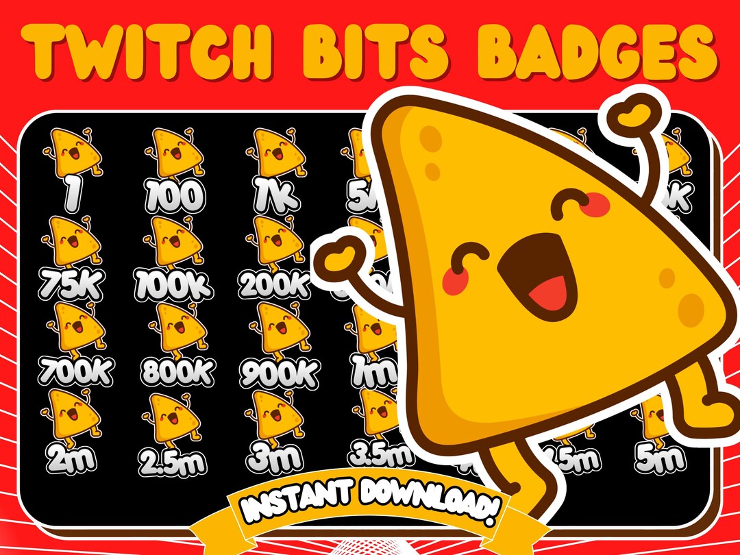 Corn Chips Twitch Bit Badges: Instant Download - Etsy