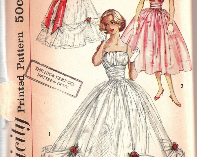 Vintage 1950s Simplicity Ball Gown Pattern 2231 - Etsy
