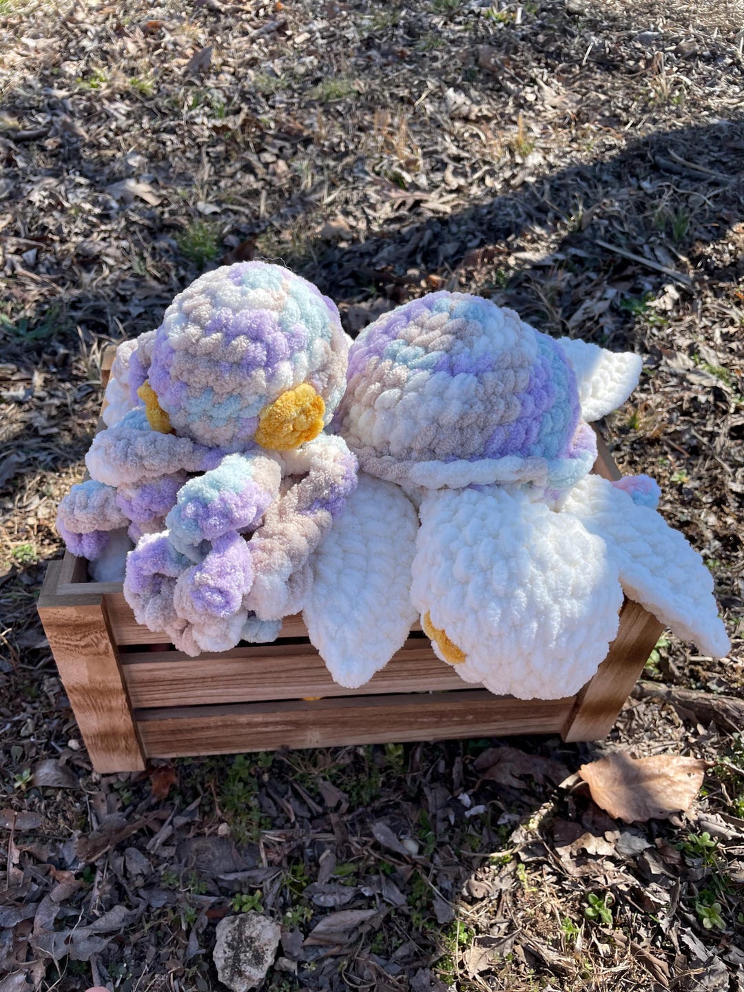 Baby-safe Crochet Sea Animal Plushie Set (comes With Both Turtle and ...