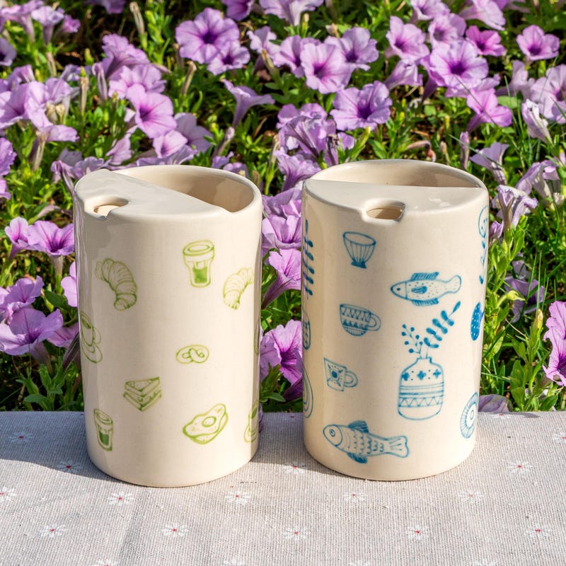 Pottery Cup With Sip - Etsy