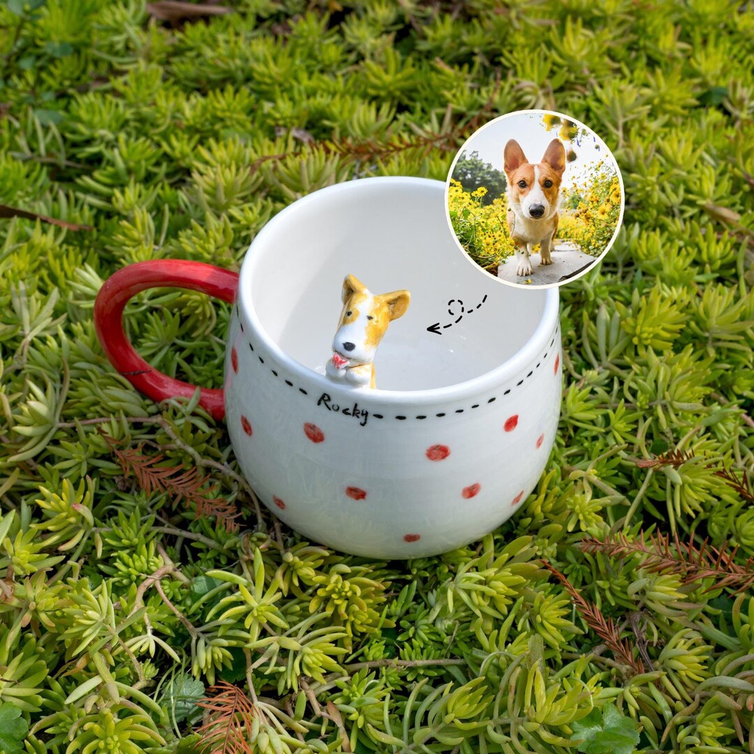 Custom Pet Mug, Handmade Ceramic Mug, Peekaboo Pet Mug, Memorial Gift ...