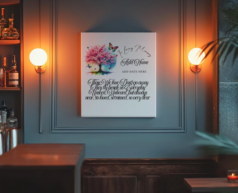 In Loving Memory Tree Acrylic Wall Art,custom Memorial Keepsake ...