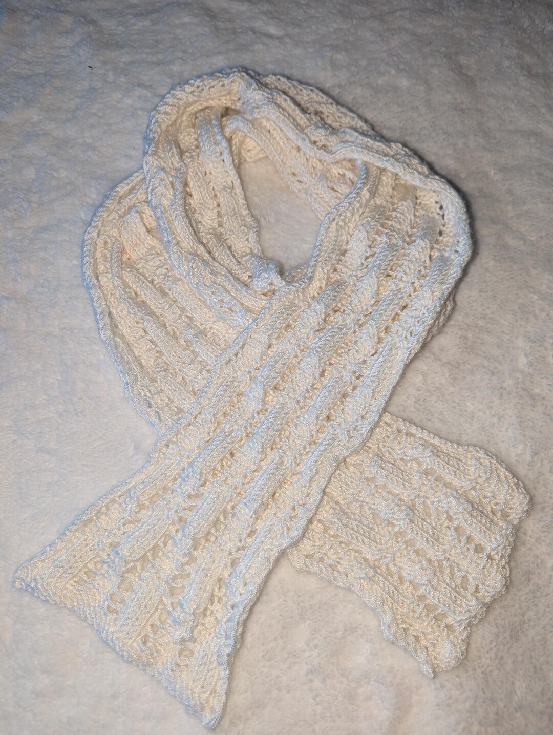 White Lace Scarf - Etsy