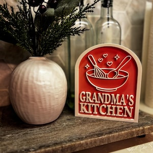 Personalized Kitchen Sign, Custom Sign for Shelf, Countertop Decor ...