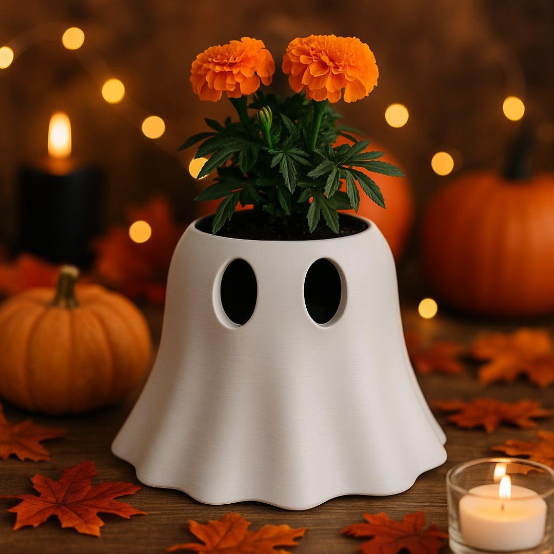 Spooky Cute Planter, Book Lover Gift, Unique Plant Pot Reading, Indoor ...