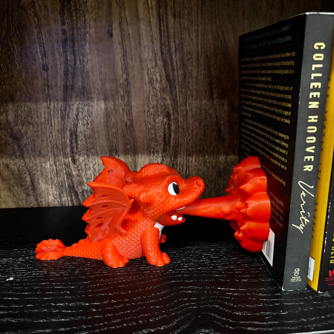 Fire Dragon Bookend: 3D Printed Fantasy Fourth Wing Empyrean Series ...