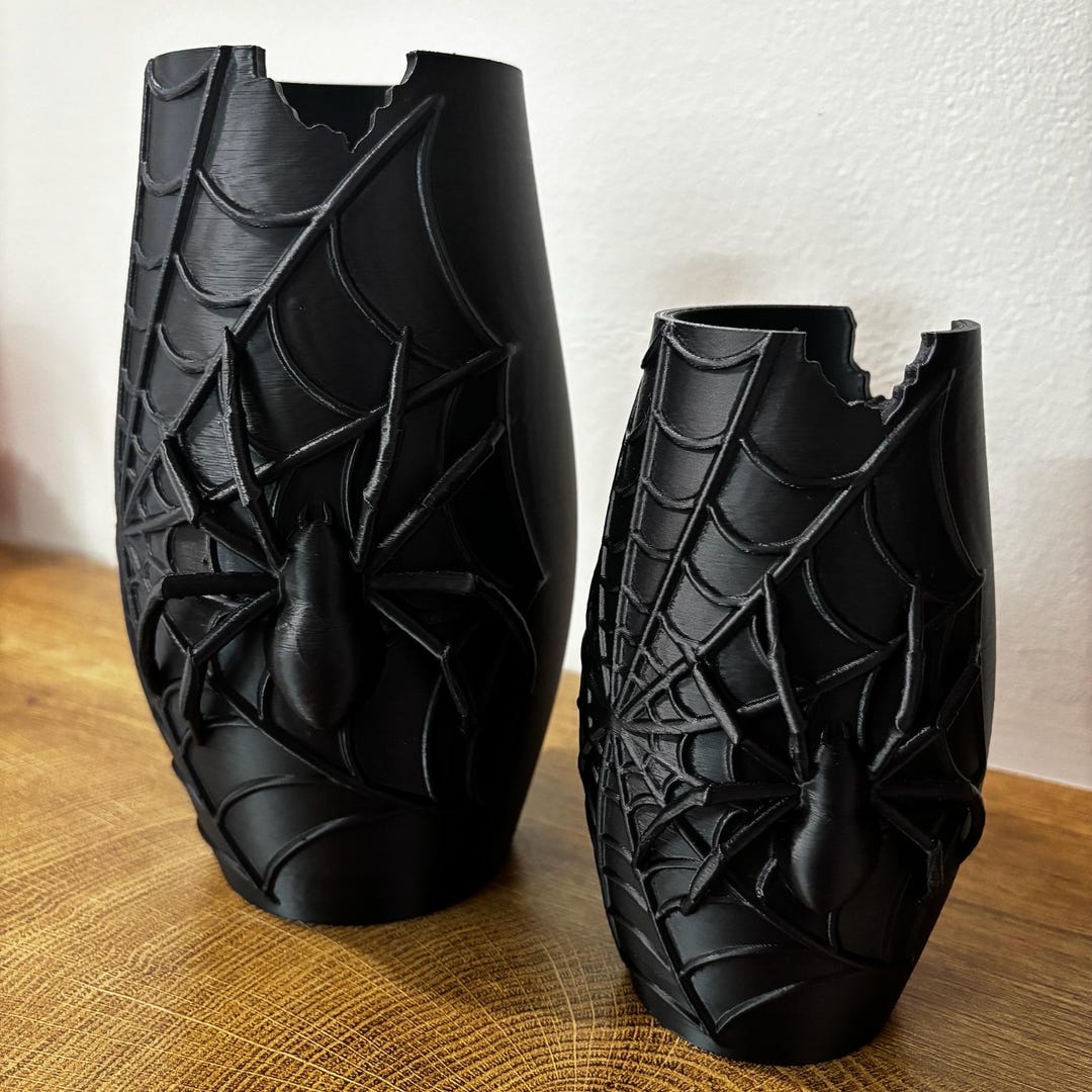 Spooky Spider Vase: Halloween Decor, Multiple Sizes, Trick or Treat ...