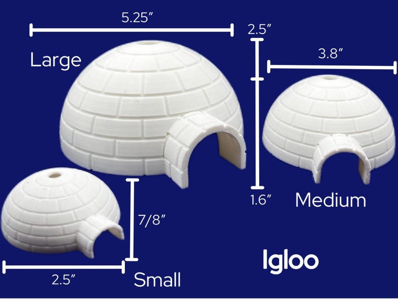 Shrimp and Fish Hideout / Decoration - Igloo, Tower, Barrel, Pipes and ...